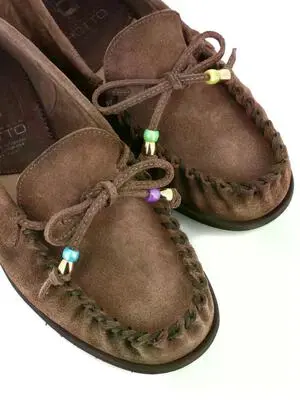 ALEXANDER HOTTO Beaded-embellishment Tie Loafers