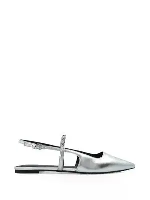 Michael Kors Silver Tone Flats For Women