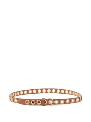 Pinko Eyelet Embellished Belt - Brown