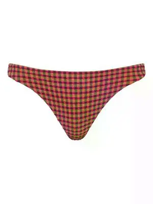 The Upside Aliki Christy Checked Bikini Bottom - Red