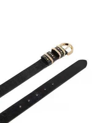 Pinko Studded Buckle Leather Belt
