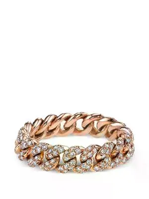 Shay Pavé Diamond Link Ring - Pink