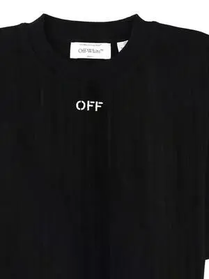 Off-White Off Stamp Cropped T-shirt - Black