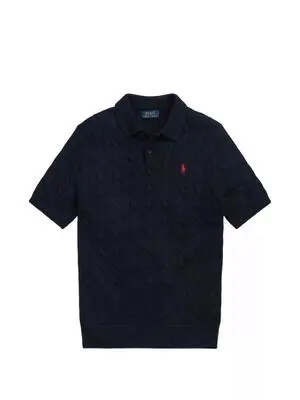 Polo Ralph Lauren Cable-knit Polo Shirt - Blue