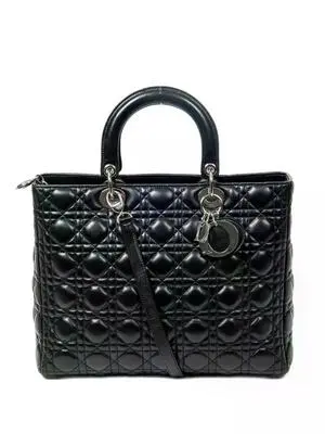 Dior Lady Large Tote Bag - Black