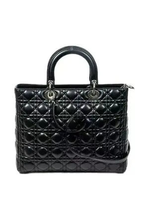 Dior Lady Large Tote Bag - Black