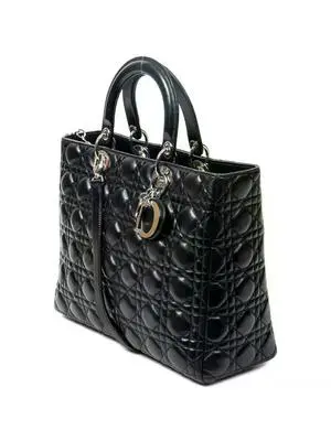 Dior Lady Large Tote Bag - Black
