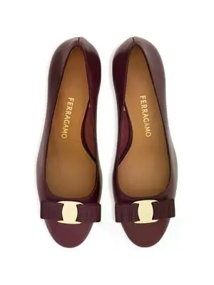 FERRAGAMO Bow-detail Block-heel Pumps
