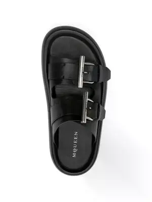 Alexander McQueen Buckle-detail Leather Sandals