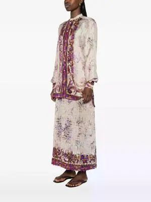 PIERRE-LOUIS MASCIA Floral Print Shirt - Neutrals