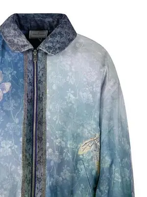PIERRE-LOUIS MASCIA Floral-print Bomber Jacket - Blue