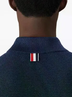 Thom Browne Linen Cotton 4-bar Relaxed Fit Polo