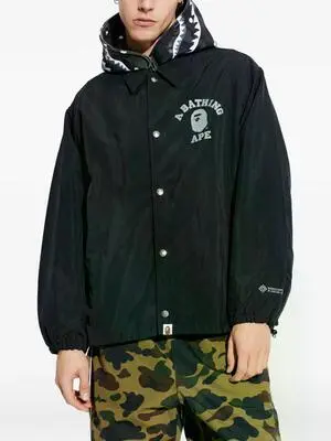 A BATHING APE Logo-detail Long-sleeve Overshirt