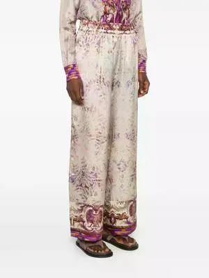 PIERRE-LOUIS MASCIA Printed Wide Leg Trousers