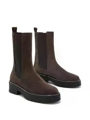 Rene Caovilla Leather Chelsea Boots