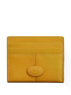 TOD'S Debossed-logo Cardholder - Yellow