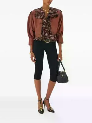Chloé Puff-sleeve Leather Jacket - Brown