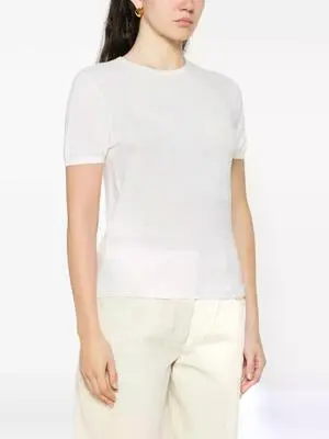 LISA YANG The Ira Textured Knitted T-shirt - White