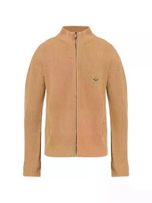 VIVIENNE WESTWOOD Fisherman Zip Embroidered Sweater