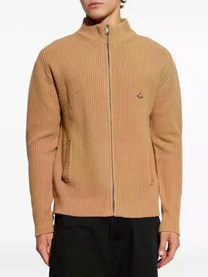 VIVIENNE WESTWOOD Fisherman Zip Embroidered Sweater