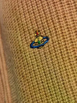 VIVIENNE WESTWOOD Fisherman Zip Embroidered Sweater
