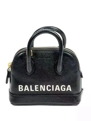 Balenciaga Ville Logo-print Mini Tote - Black