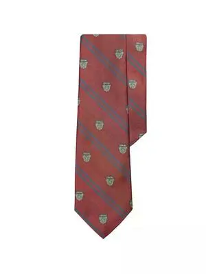 Polo Ralph Lauren Repp Striped Silk Club Tie - Red