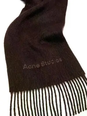 Acne Studios Fringed Scarf - Brown