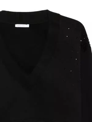 Patrizia Pepe Rhinestone Embellished Sweatshirt