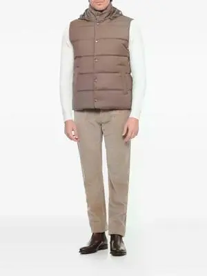 MONTECORE Quilted Wool Vest With Hood