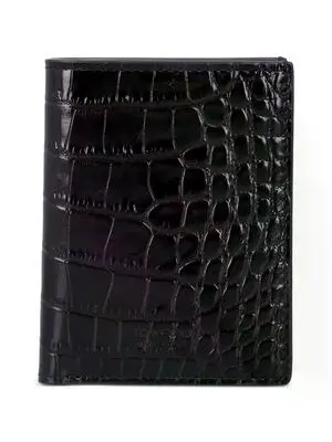 TOM FORD Folding Textured Card Holder - Black