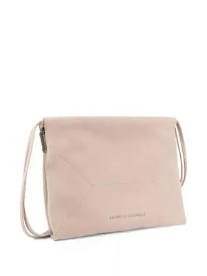 Brunello Cucinelli Logo-lettering Shoulder Bag - Neutrals