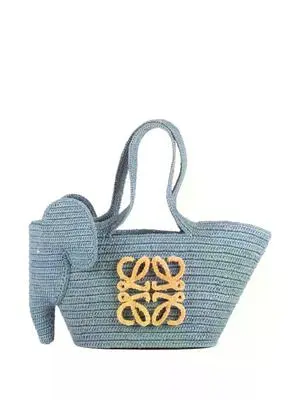 Loewe Elephant Raffia Tote