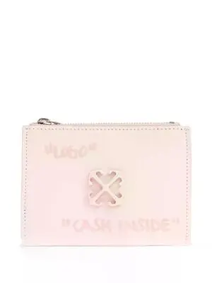 Off-White Jitney Quote Zip Wallet - Pink