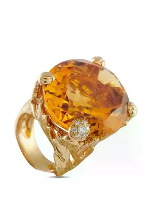 Dior Diamond And Citrine Ring - Gold