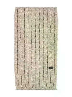 TOD'S Ribbed Scarf - Neutrals