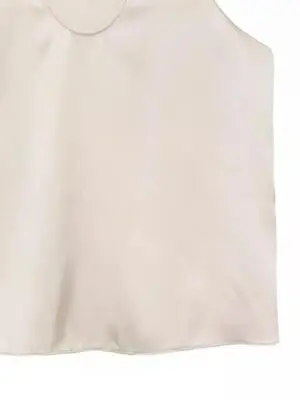 Patrizia Pepe Sleeveless Satin Blouse - Grey