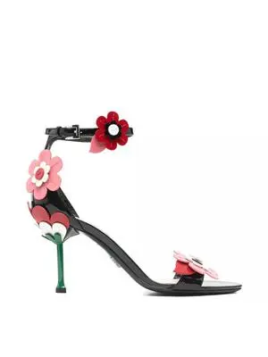 Prada Floral Stiletto Sandals