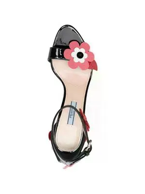 Prada Floral Stiletto Sandals