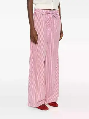 P.a.r.o.s.h Striped Wide Leg Trousers - Red