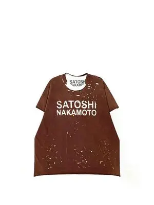 SATOSHI NAKAMOTO Thermal Long-sleeve T-shirt - Brown