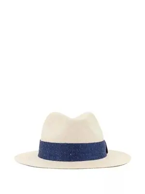 Kiton Panama Hat With Ribbon - Neutrals