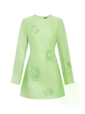 LEO LIN Appliqué-detailed Mini Dress