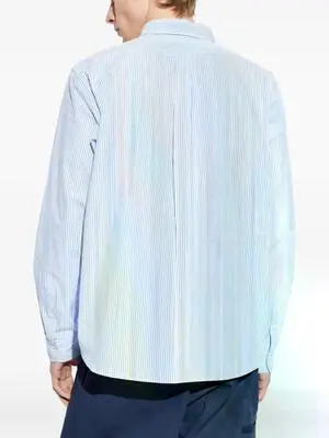 Kenzo Flower-detail Striped Shirt - Blue