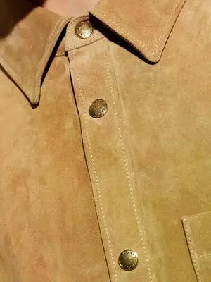Alexander McQueen Button Leather Shirt