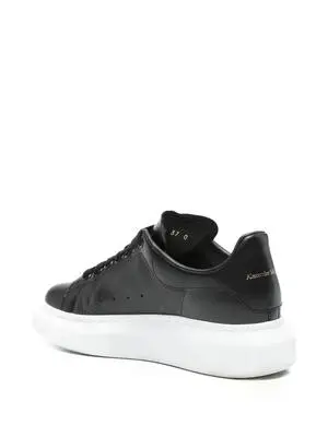 Alexander McQueen Lace-up Leather Sneakers - Black