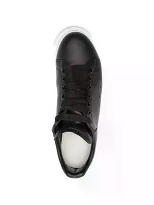 Alexander McQueen Lace-up Leather Sneakers - Black