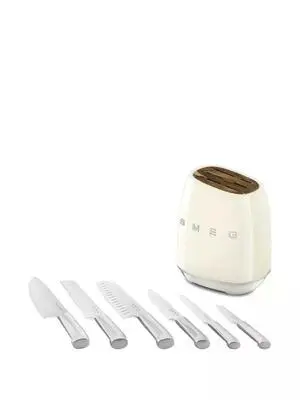 SMEG Logo Block Knife Set - Neutrals
