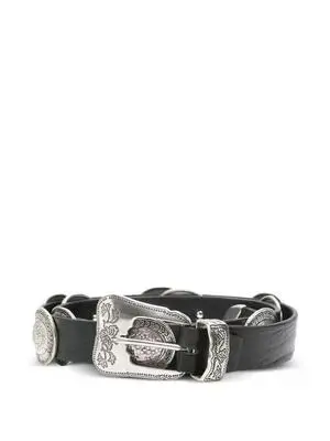 ERALDO Engraved-buckle Belt - Black