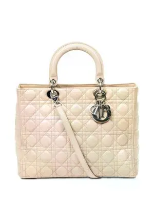 Dior Large Lady Handbag - Neutrals